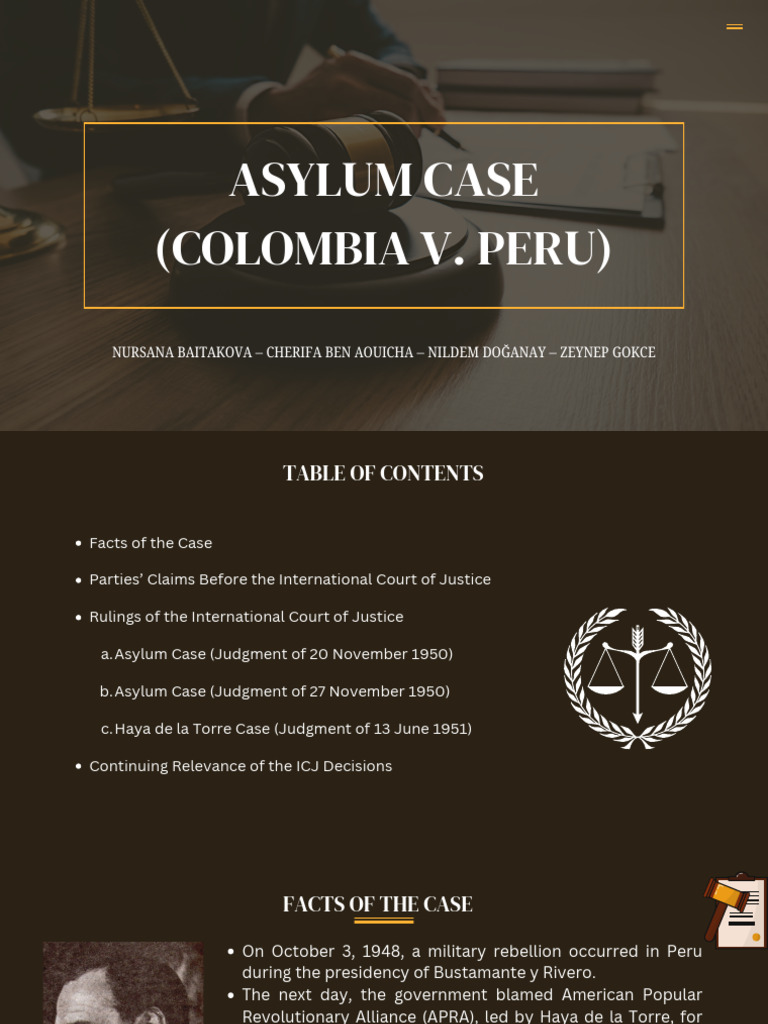 Asylum Case | PDF | International Law | Right Of Asylum