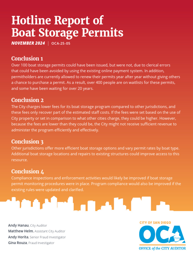 Hotline Report of Boat Storage Permits | PDF | Fee | Fraud