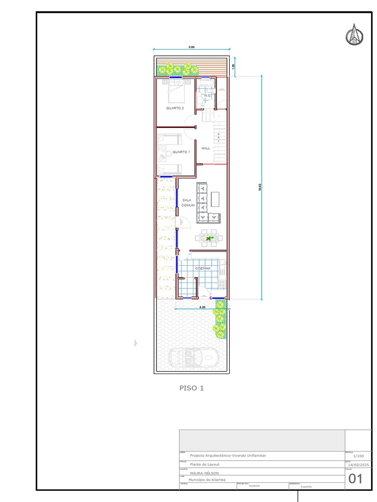 Planta de Layout de Vivenda Unifamiliar | PDF