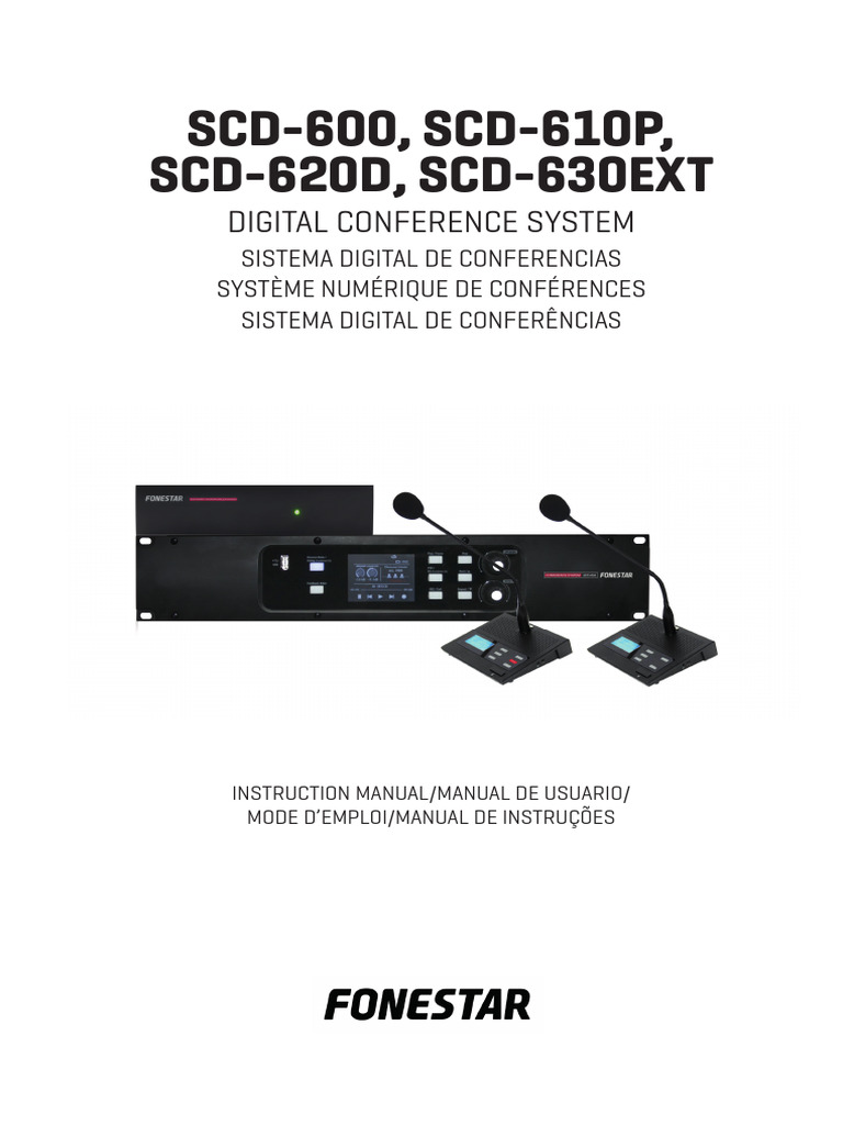 SCD-600 MANUAL (EN ES FR PT) A5c INT 20230314 | PDF | Microphone | Computing