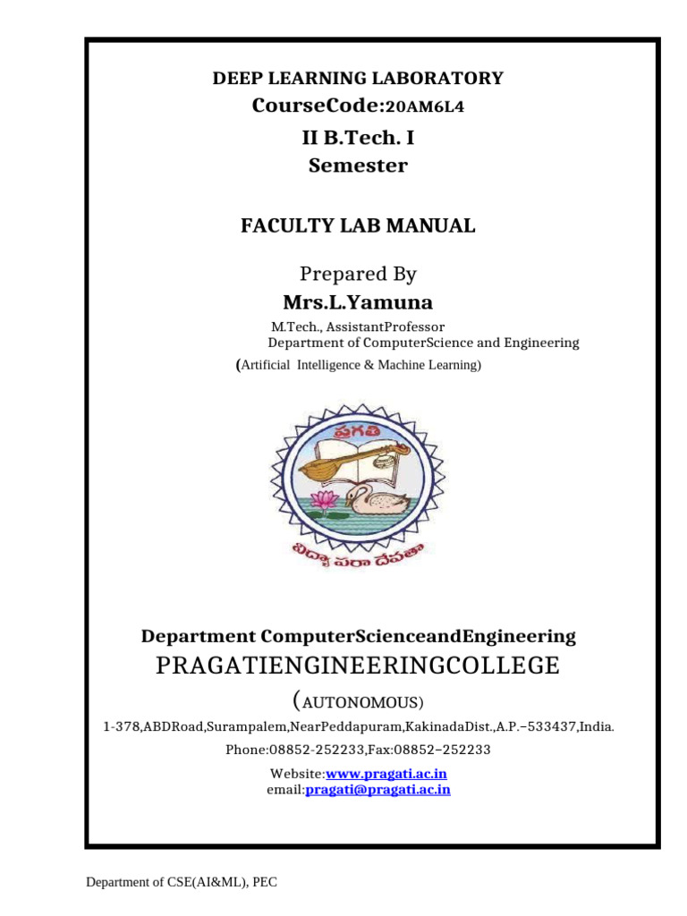 Deep learning manual | PDF | Deep Learning | Engineering