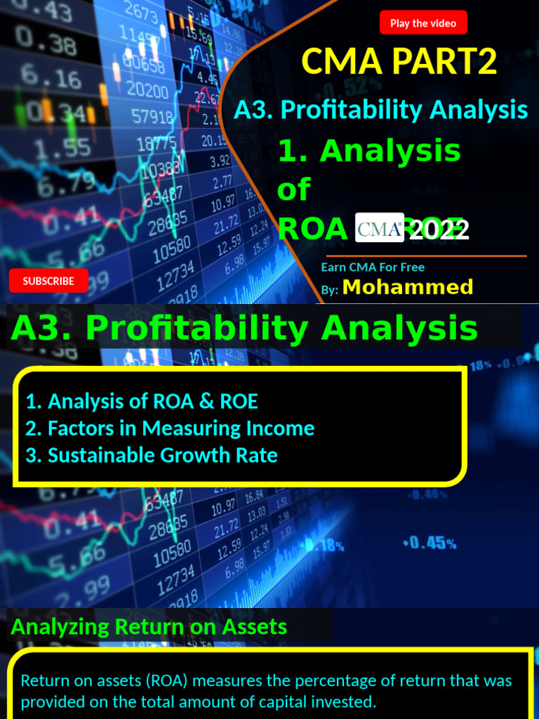 P2 Section A3 1. Analysis of ROA and ROE | PDF | Return On Equity | Leverage (Finance)