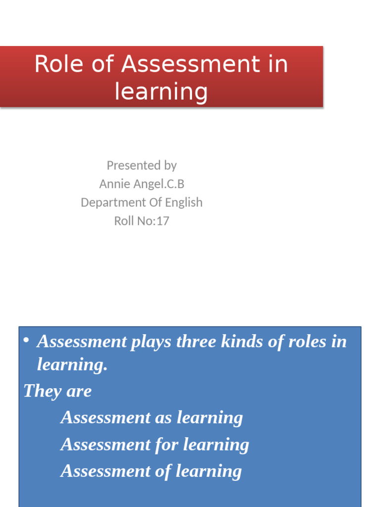 Understanding Assessment in Learning | PDF | Educational Assessment ...