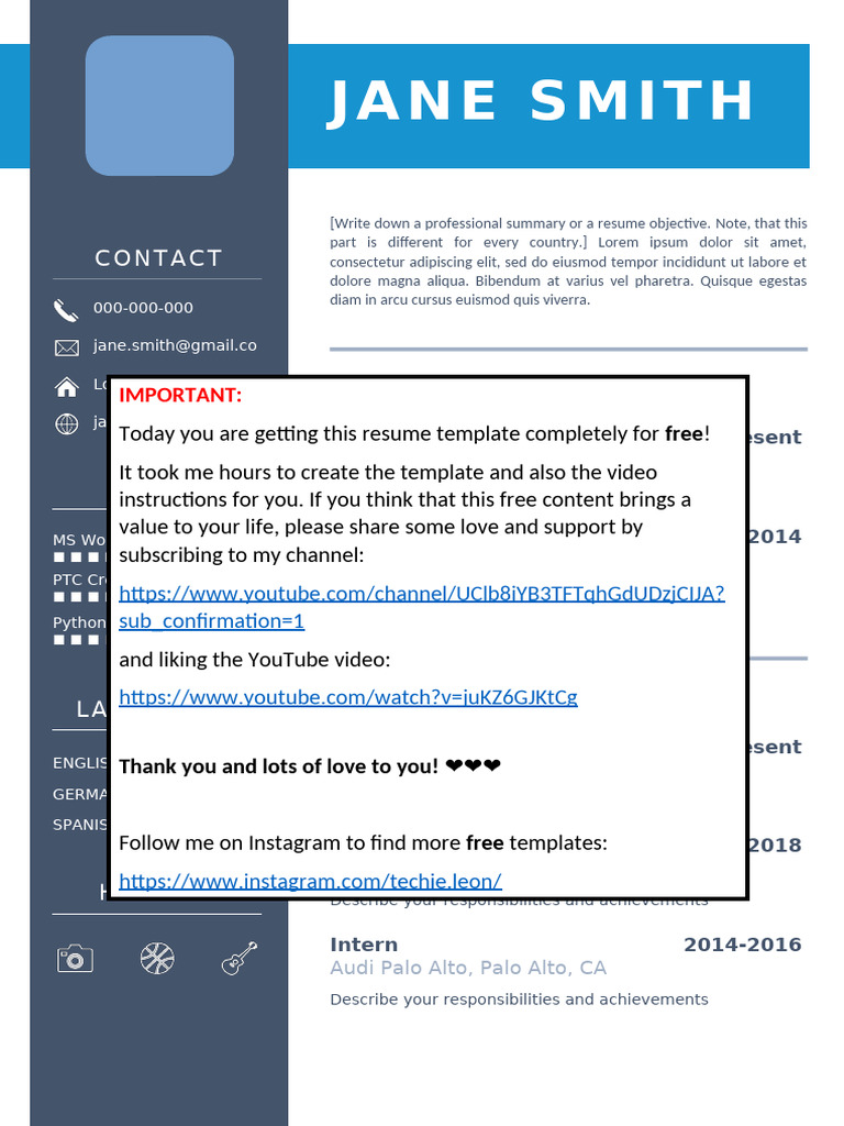 Resume_Template_hk | PDF
