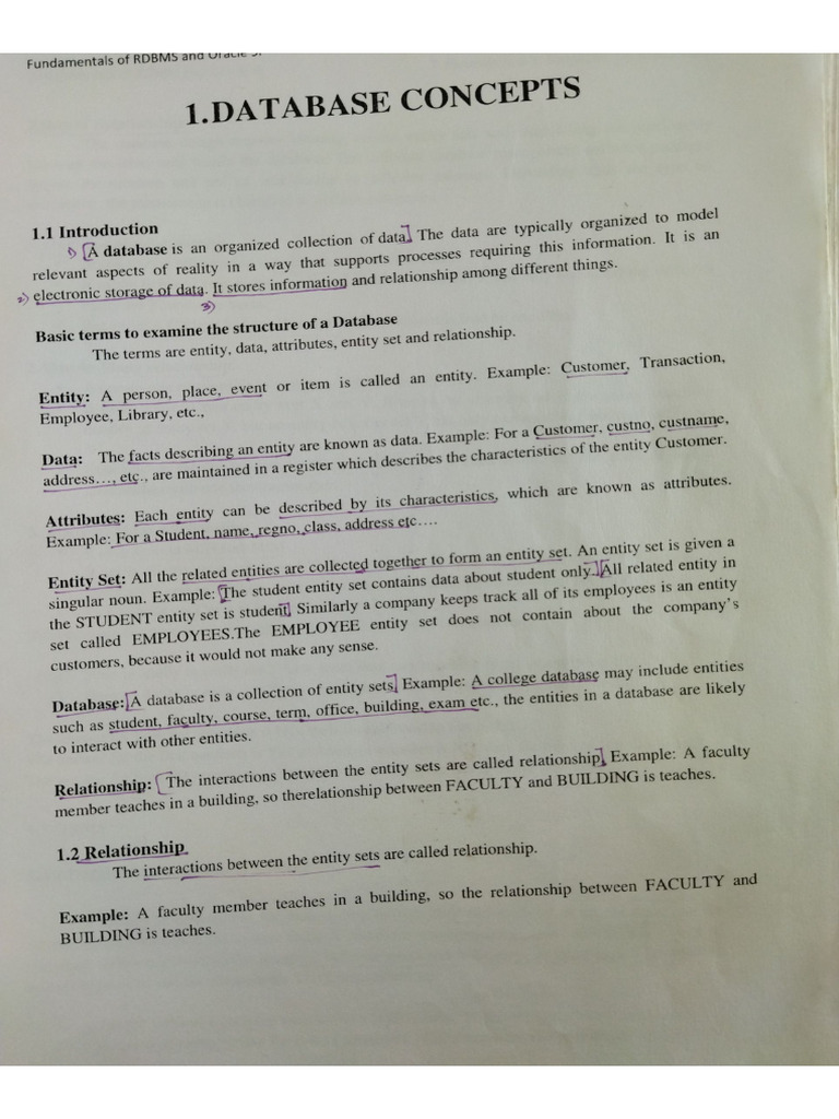 Rdbms Unit 1 PDF | PDF