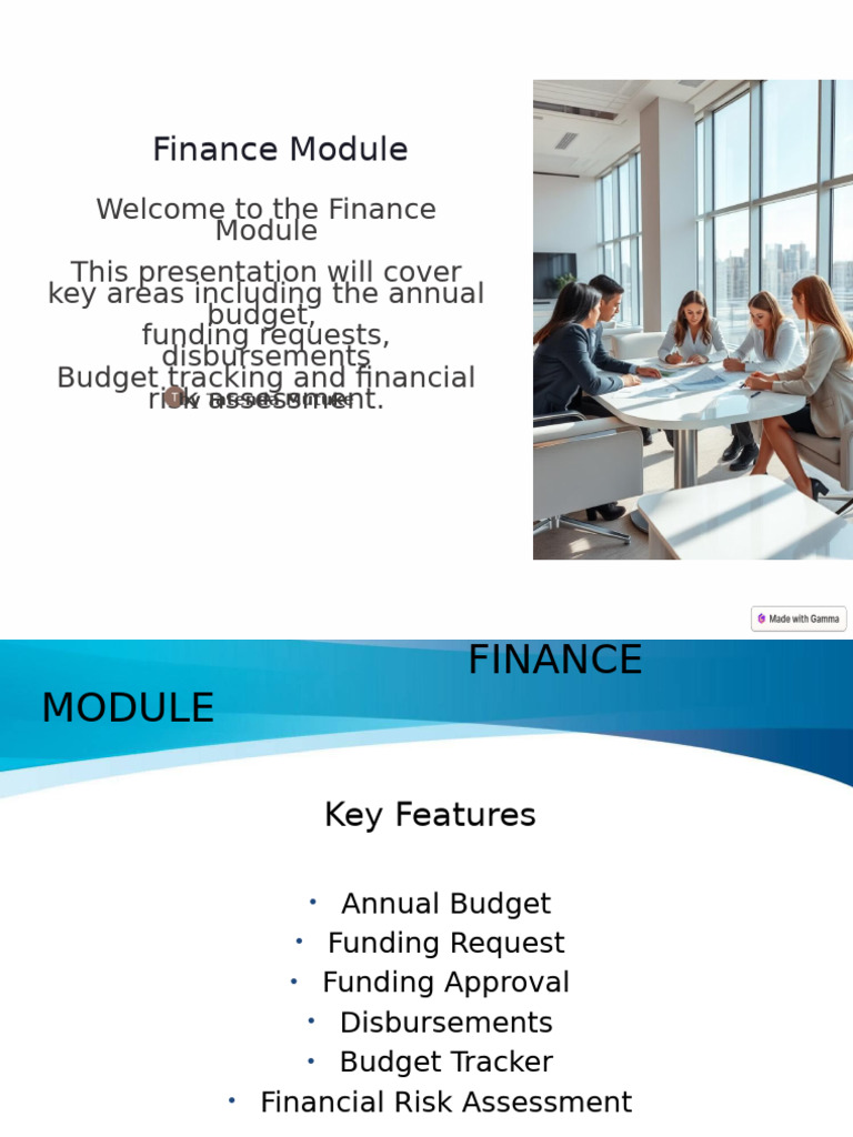 OaSys PMS Training - Finance Module - Tatenda | PDF | Risk | Budget