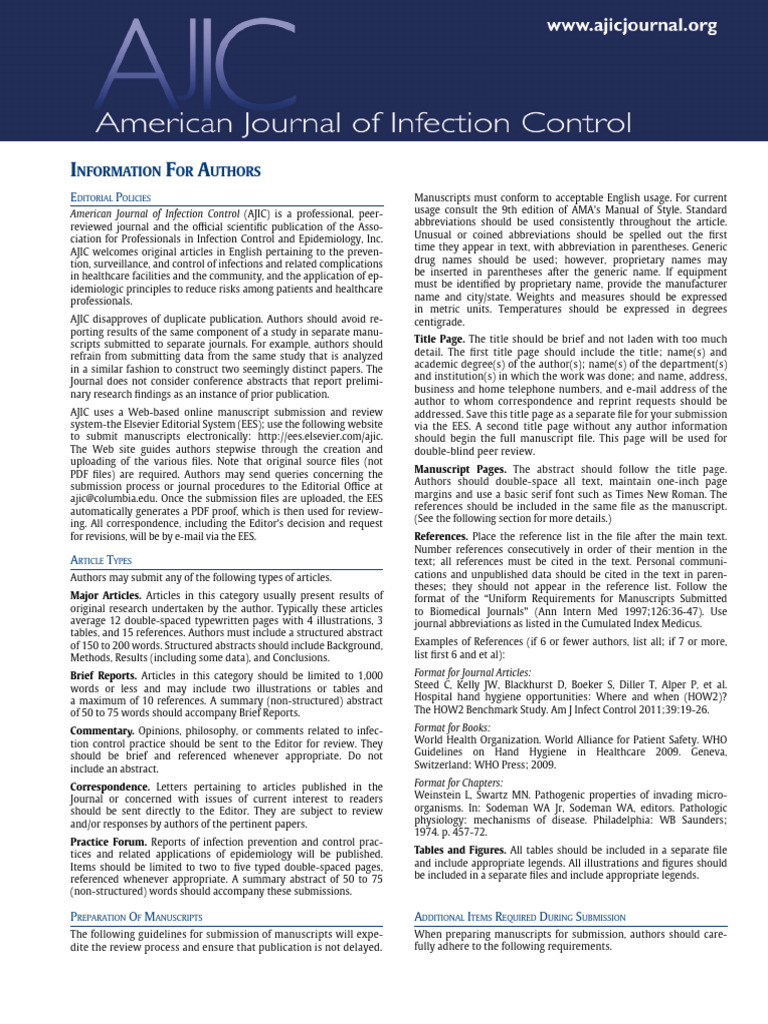 Information For Authors - Ymic | PDF | Medicine