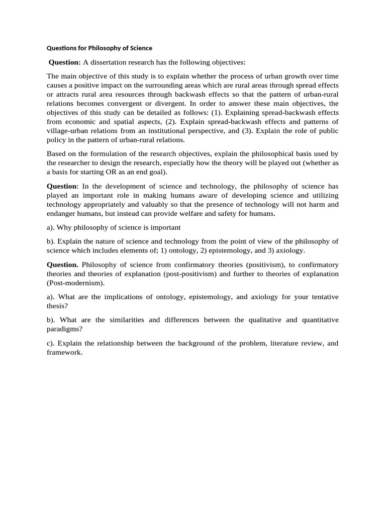 Philosophy of Science in Urban Growth Analysis | PDF