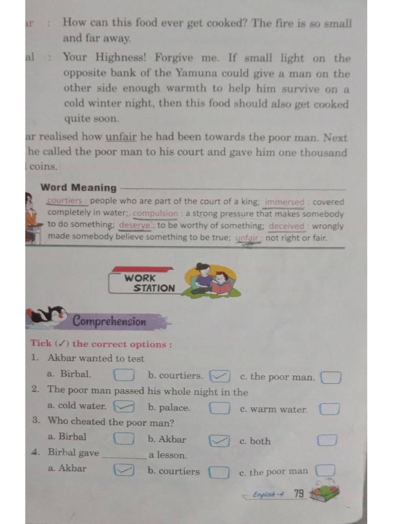 4th Class Chapter 17 Work | PDF