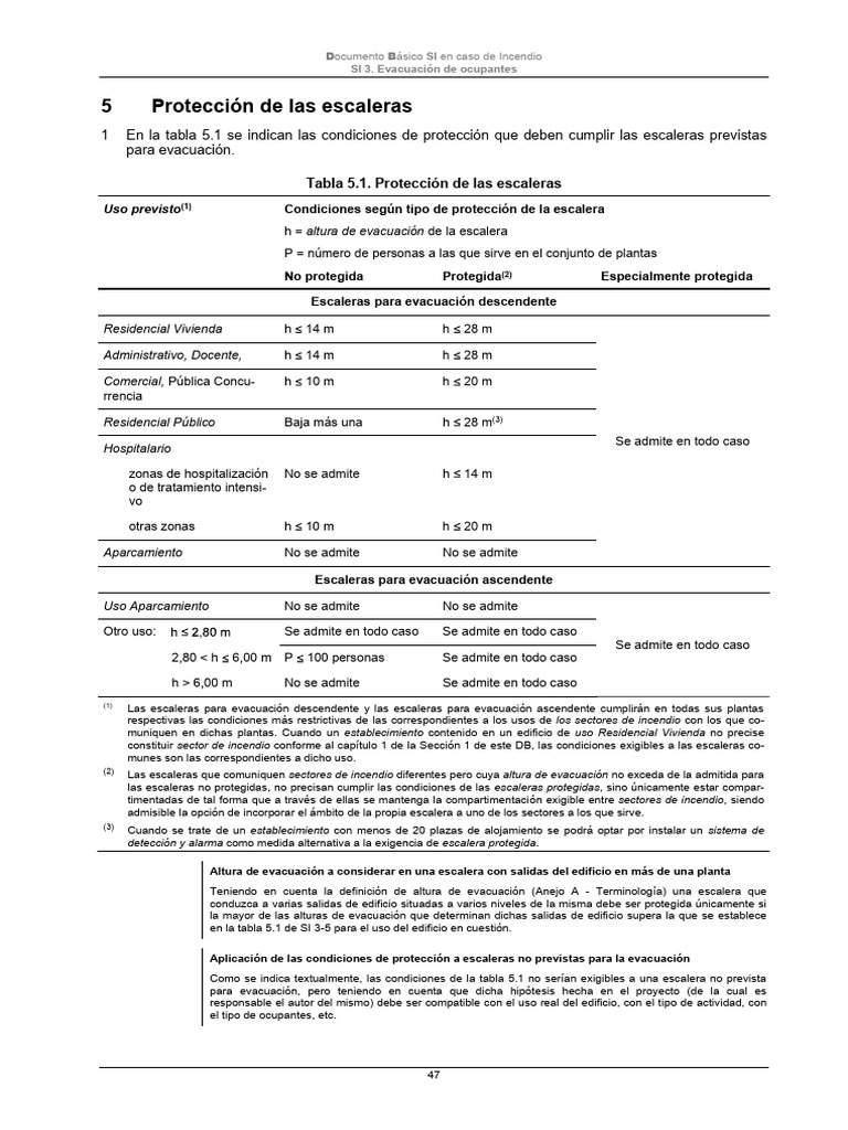 Protección de Escaleras en Evacuación | PDF | Escalera