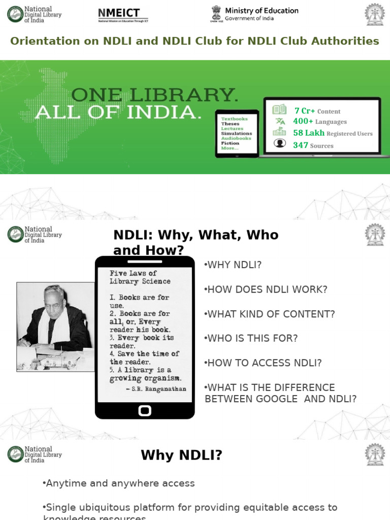 NDLI Orientation Session | PDF | Languages Of India