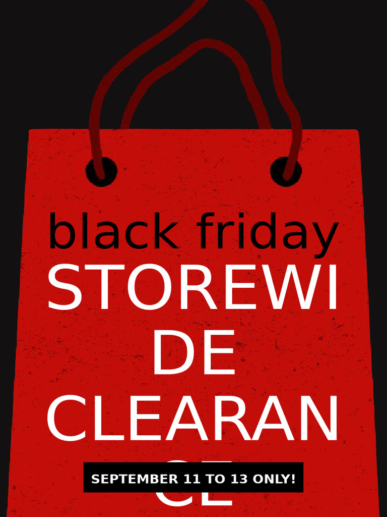 Storewide Clearance Sale Black Friday Flyer | PDF