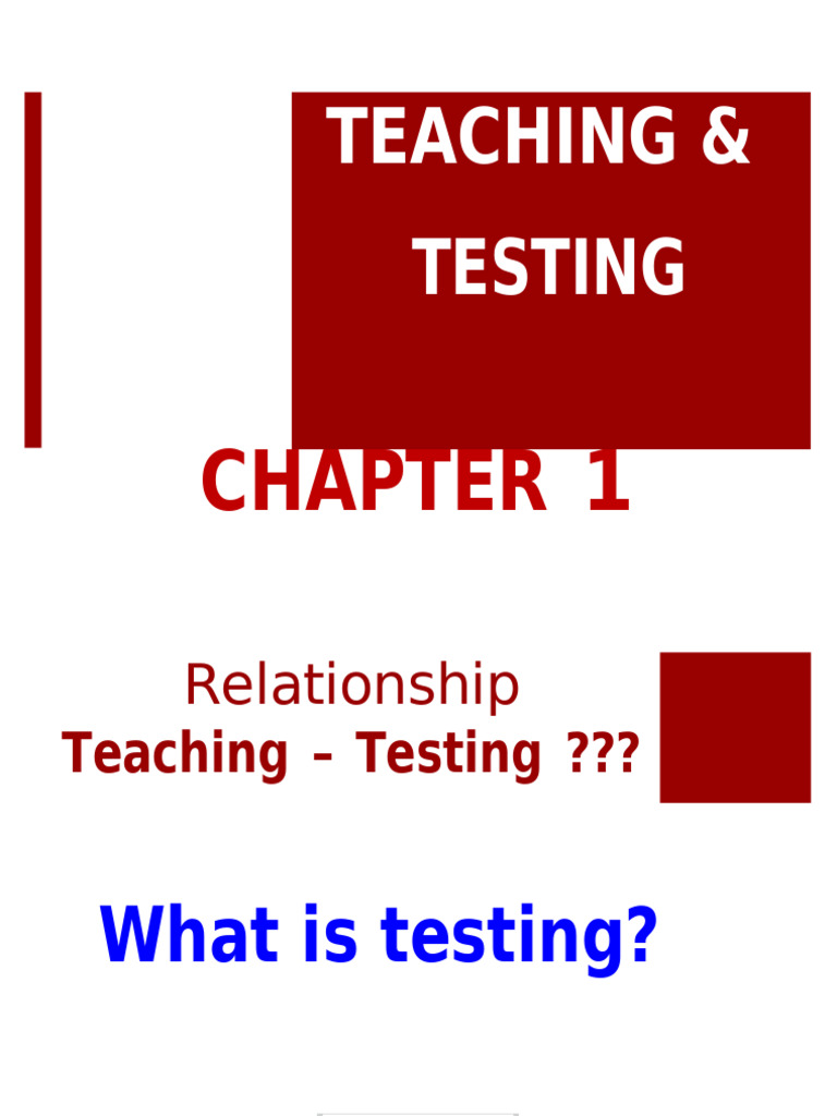 Teaching And Testing Evaluation Methods Pdf Educational Assessment