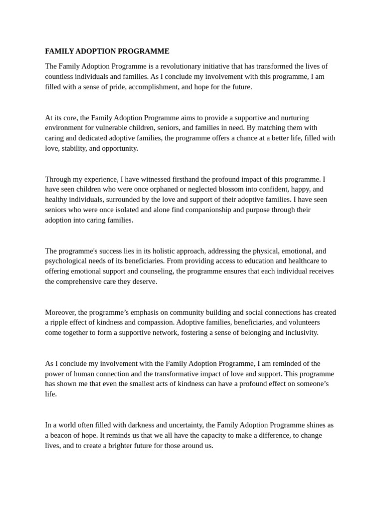 Document | PDF | Adoption | Love