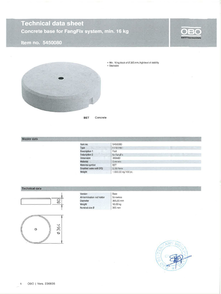 OBO TDS for sample | PDF