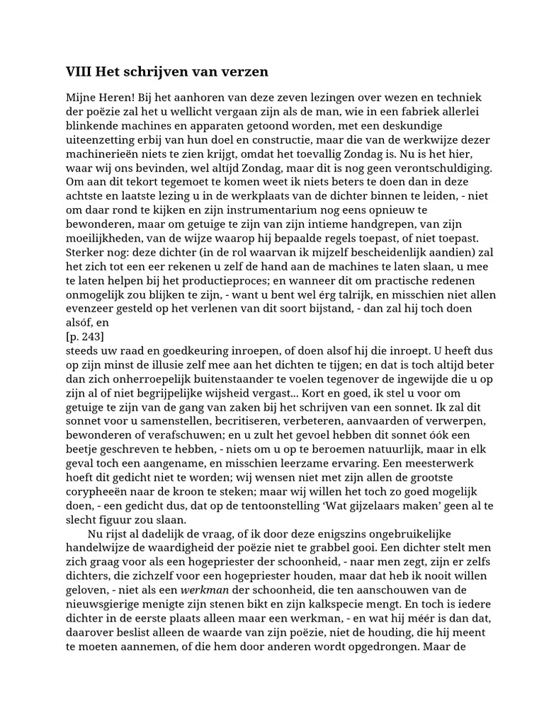 Het Schrijven Van Verzen | PDF