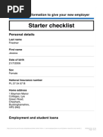 Starter Checklist - Guidance - GOV - Uk | PDF