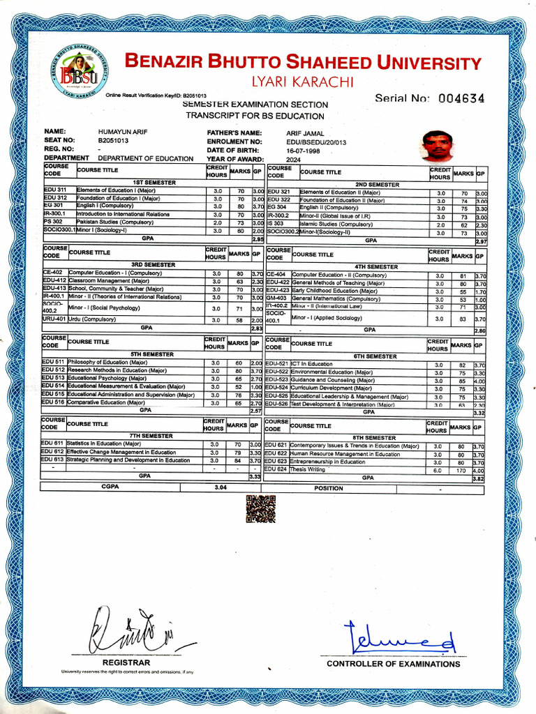 Transcript Proper | PDF