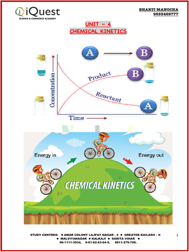 Chemical Kinetics Study Guide | PDF | Reaction Rate | Unit Processes