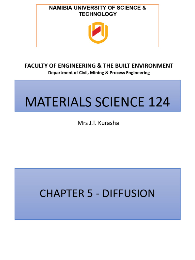 Material Science Chapter 5 - Diffusion | PDF | Diffusion | Sintering