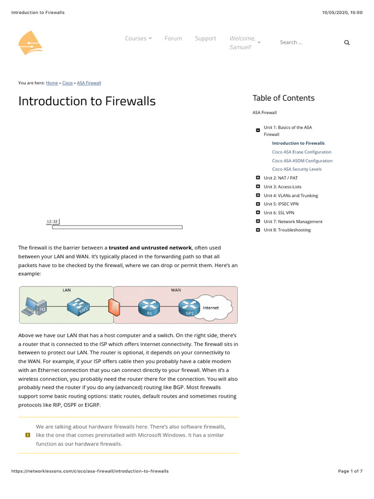 Introduction To Firewalls | PDF | Internet Protocol Suite | Router ...
