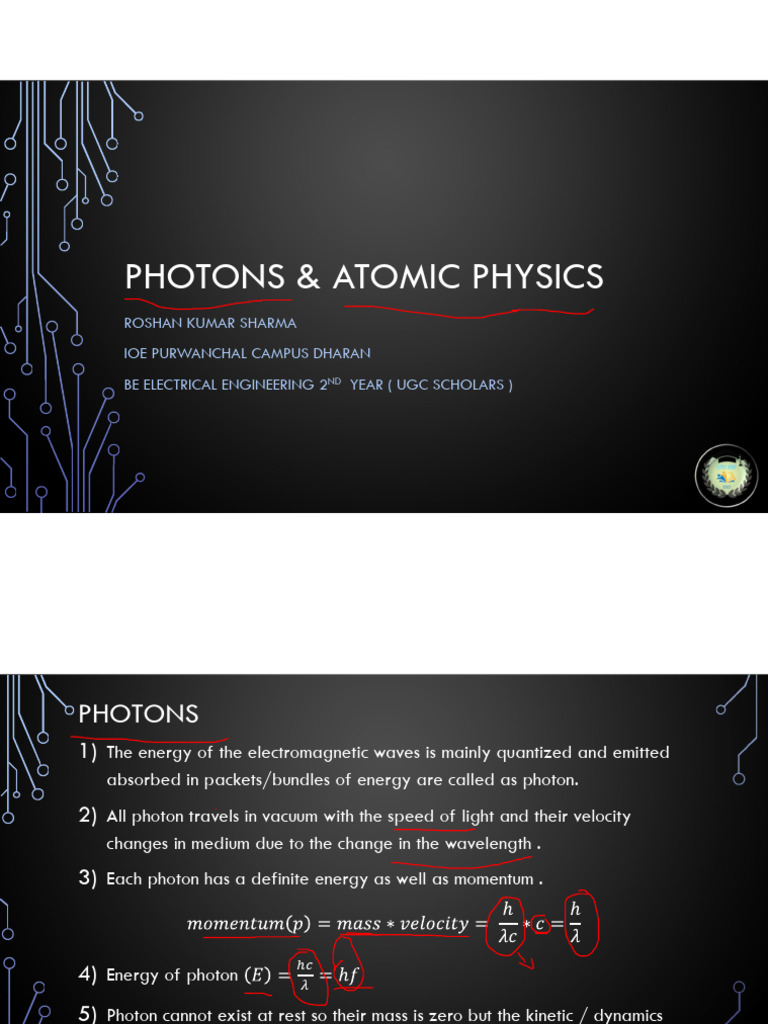 Atomic Physics | PDF | Photoelectric Effect | Photon