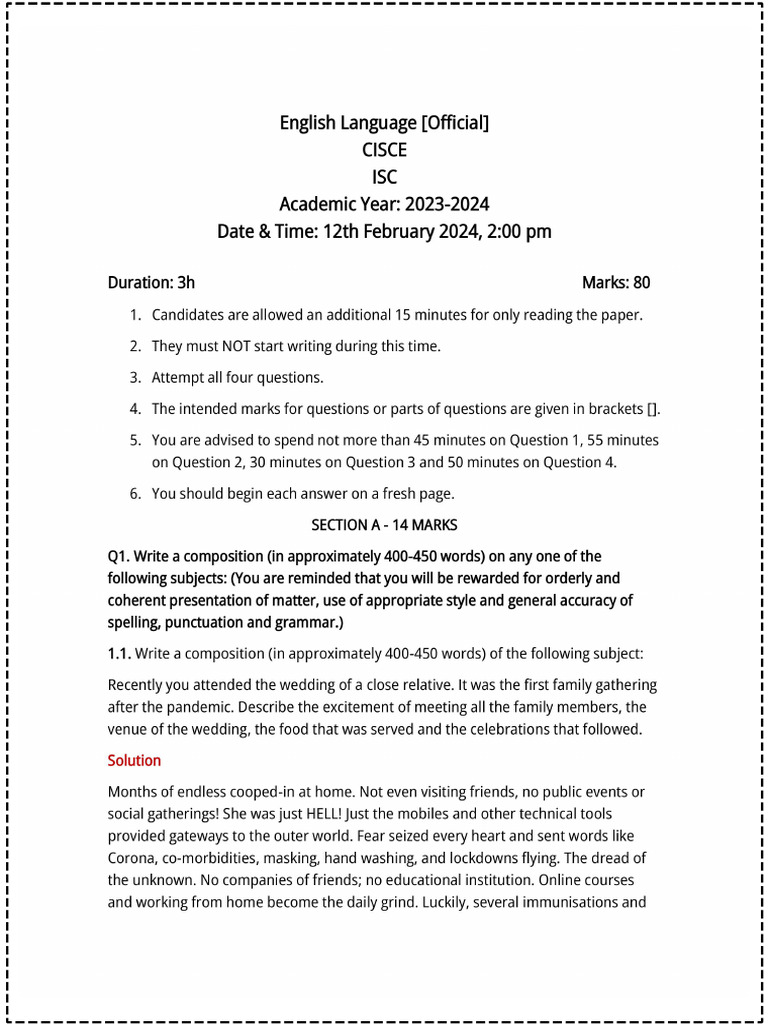 English Language 2024 | PDF