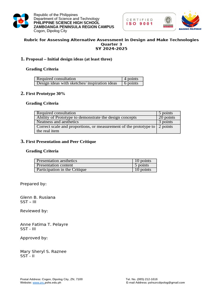 Rubric 2024 Engg DMT Health q3 | PDF | Evaluation | Risk