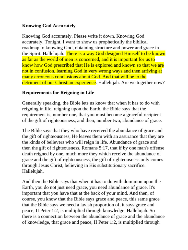 Knowing God | PDF | Jesus | God The Father