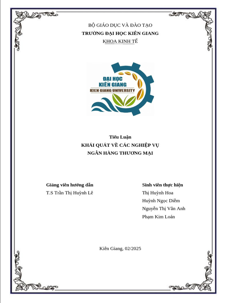 Nghiệp Vụ Nhtm Tiểu Luận 1 | PDF