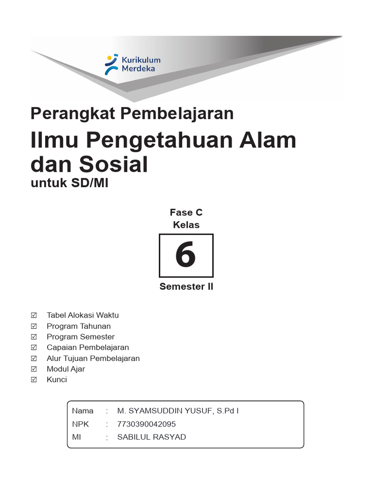PB IPAS SD Kelas 6 Semester 2 Cet. 10-1 | PDF