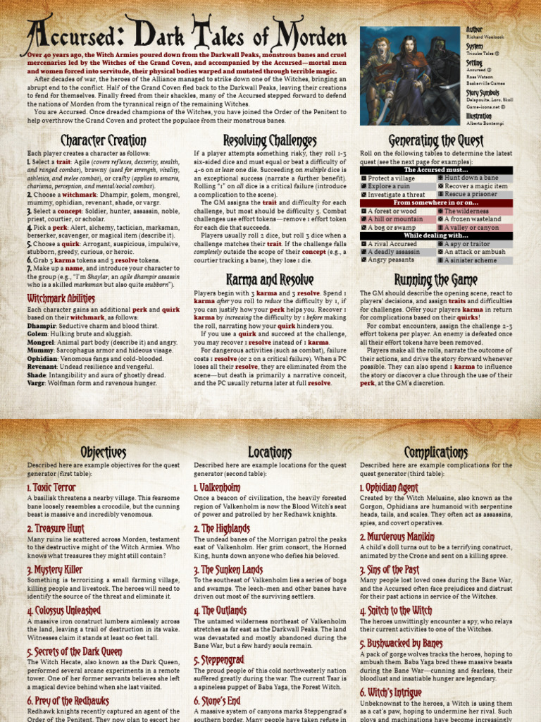 Accursed: Morden's Dark Heroes Guide | PDF