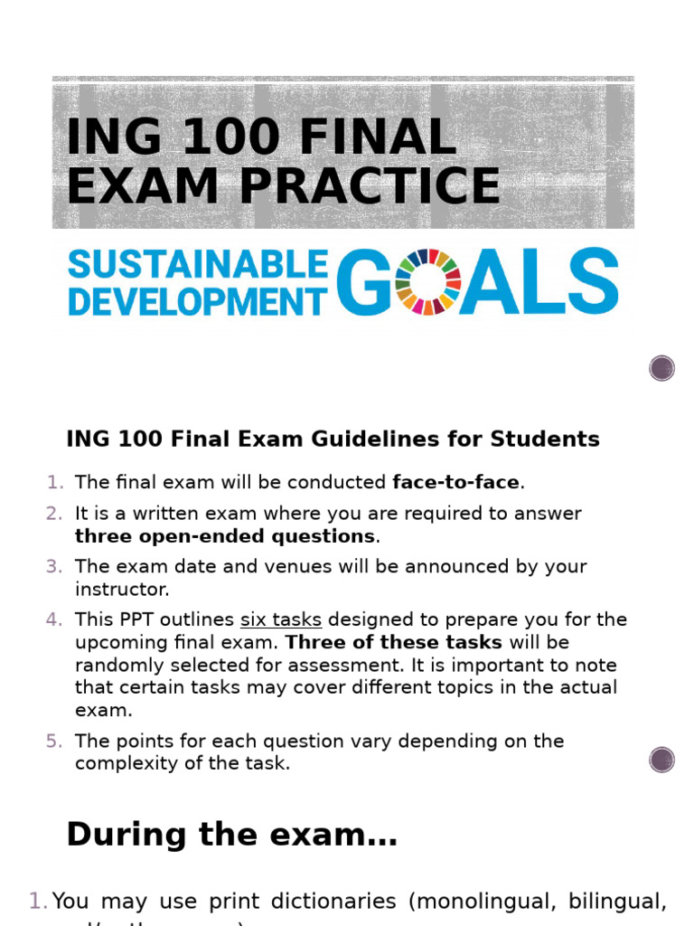 ING 100 Final Exam Practice Student Version | PDF | Poverty | Poverty ...
