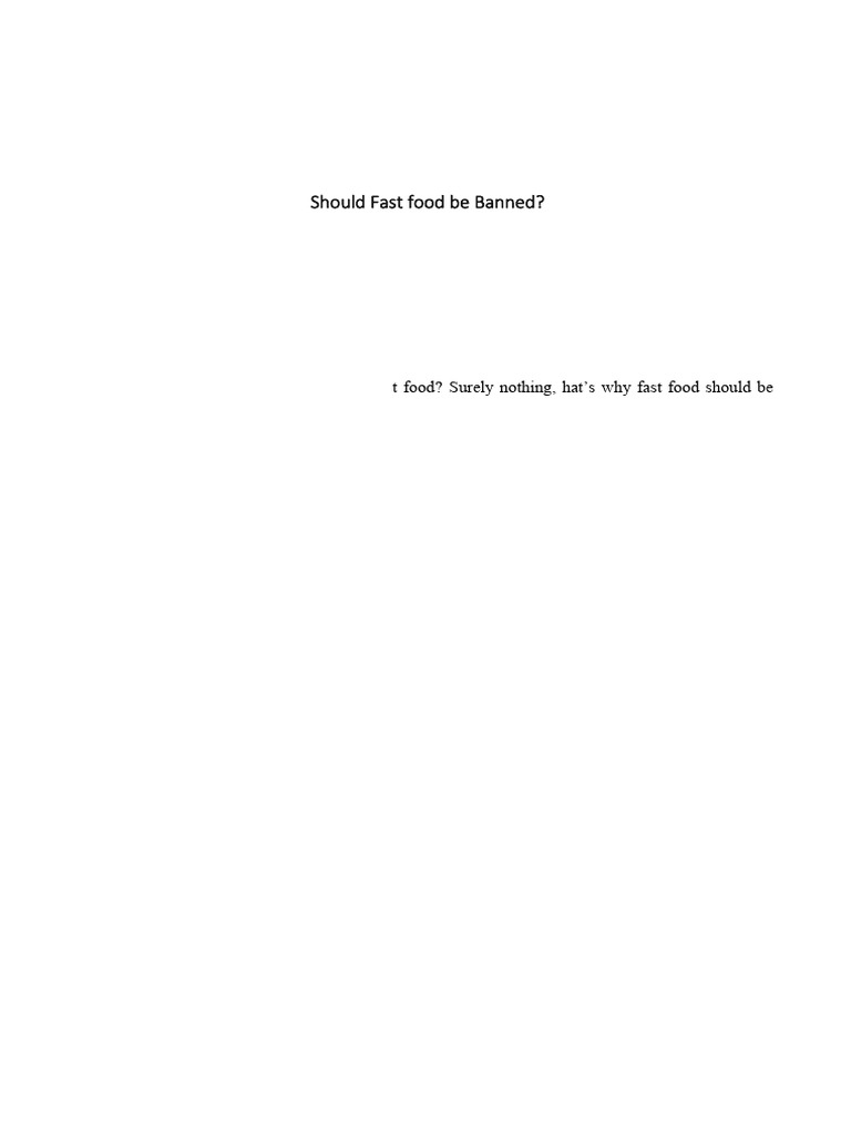 Argumentative Text Fast Food | PDF | Foods | Fat