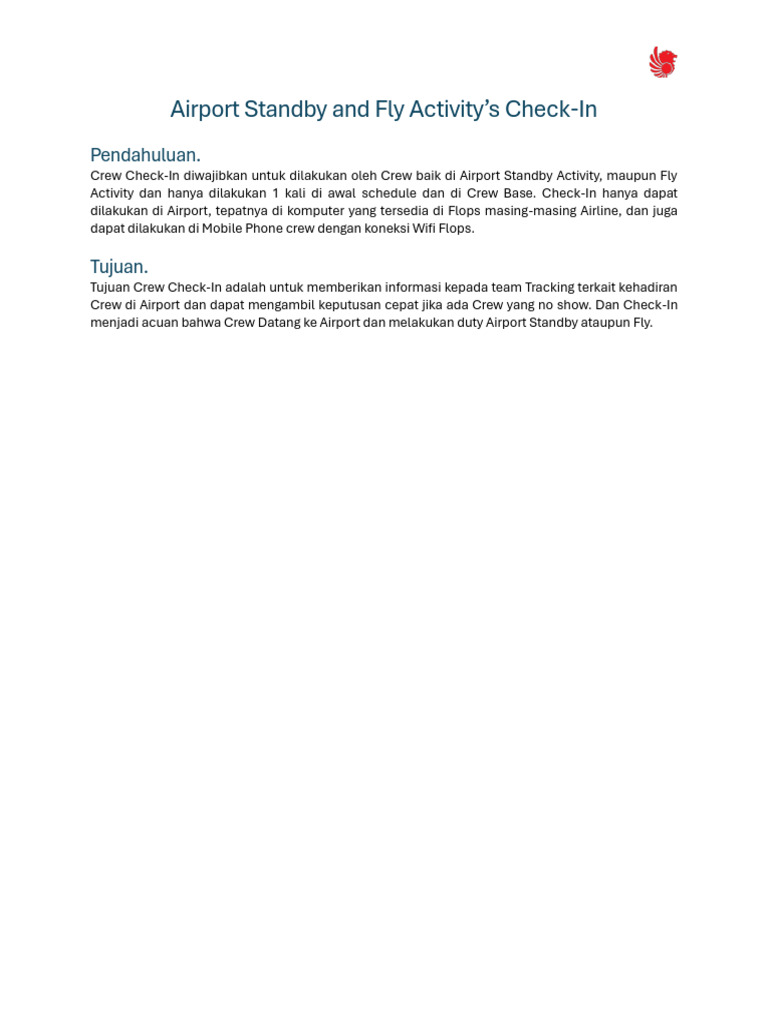 Crew Check-In AIMS | PDF