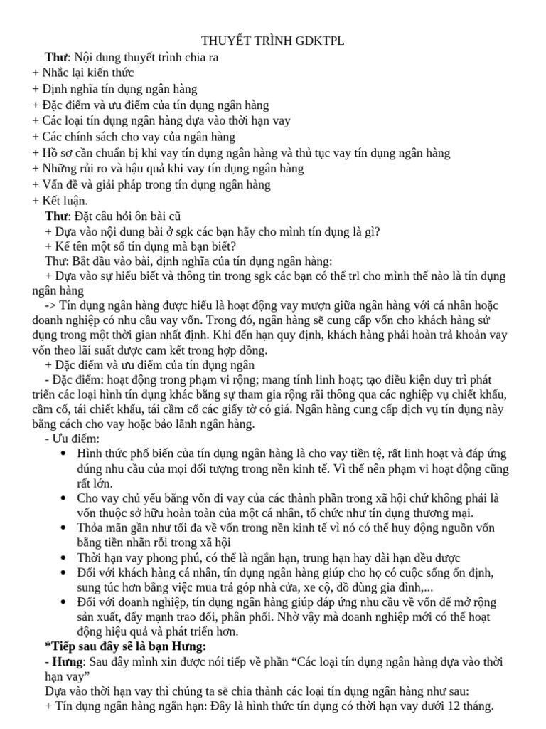 THUYẾT TRÌNH GDKTPL | PDF