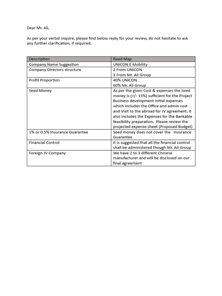 Road Map For EV Vehicle Project | PDF | Business | Economies