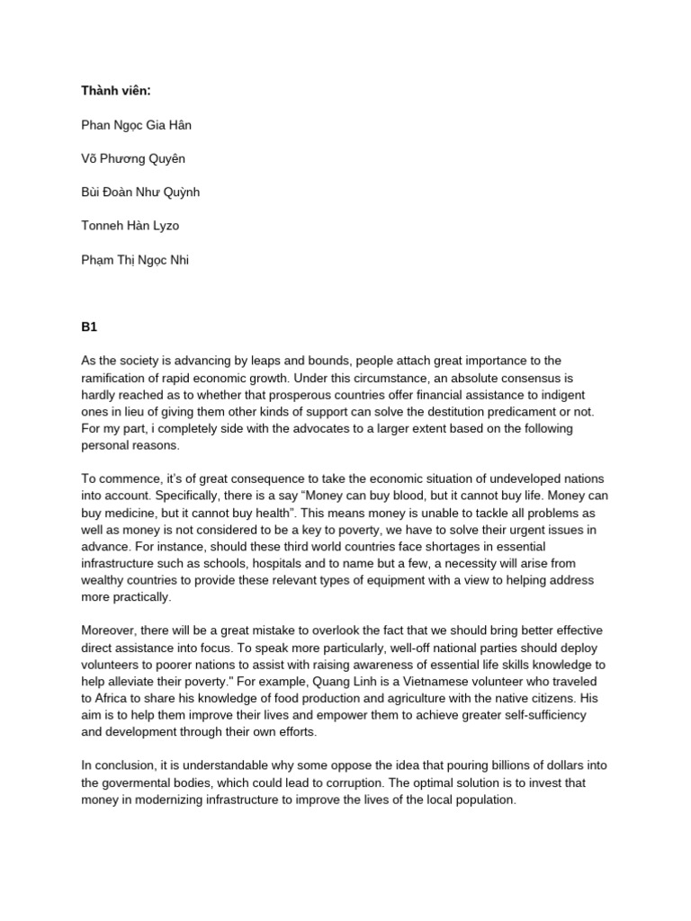 Writing Test | PDF | Aids | Poverty