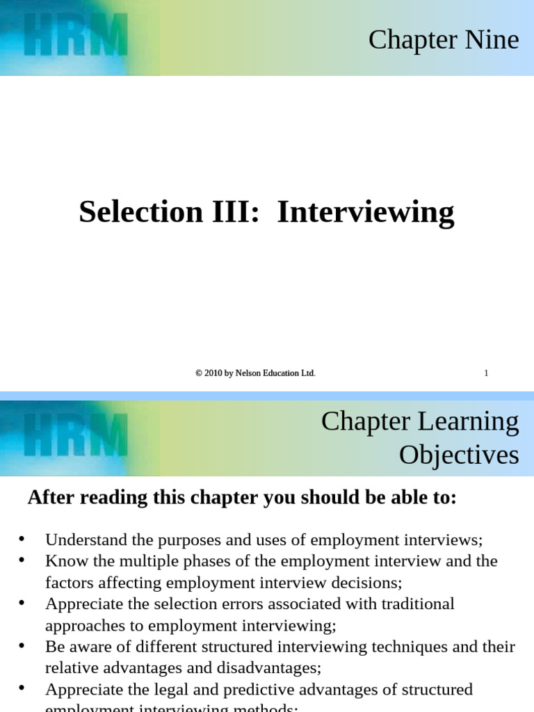 Catano PPT Ch09 Student | PDF | Interview | Cognitive Science