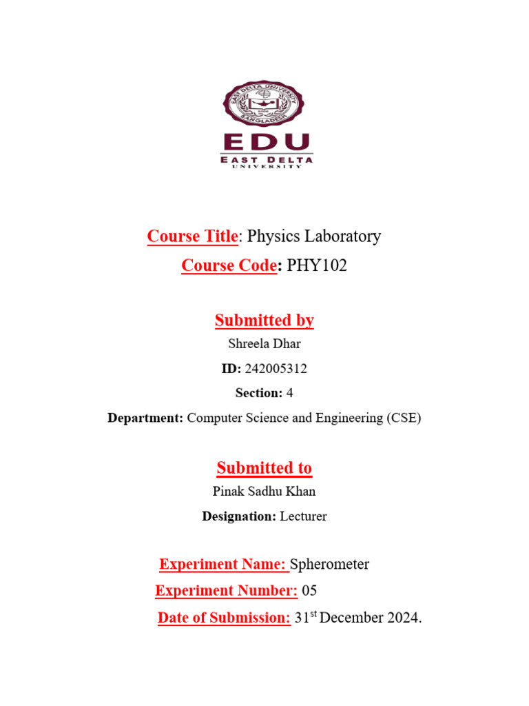 Physics Lab | PDF