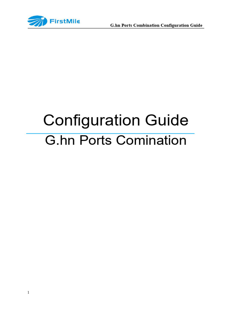 G.HN Ports Combination Configuration Guide | PDF | Customer Premises Equipment | Superuser