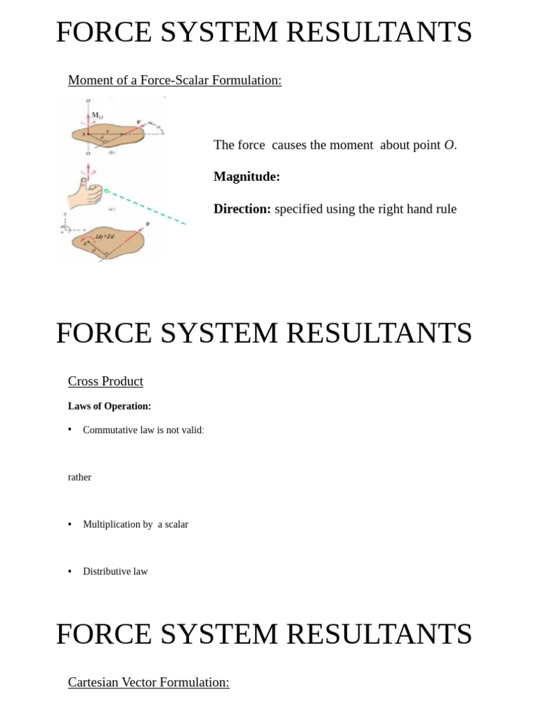 Chapter 3-Force System Resultants | PDF | Euclidean Vector | Force