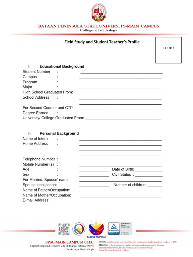 Sample Fs ST Profile2024 | PDF