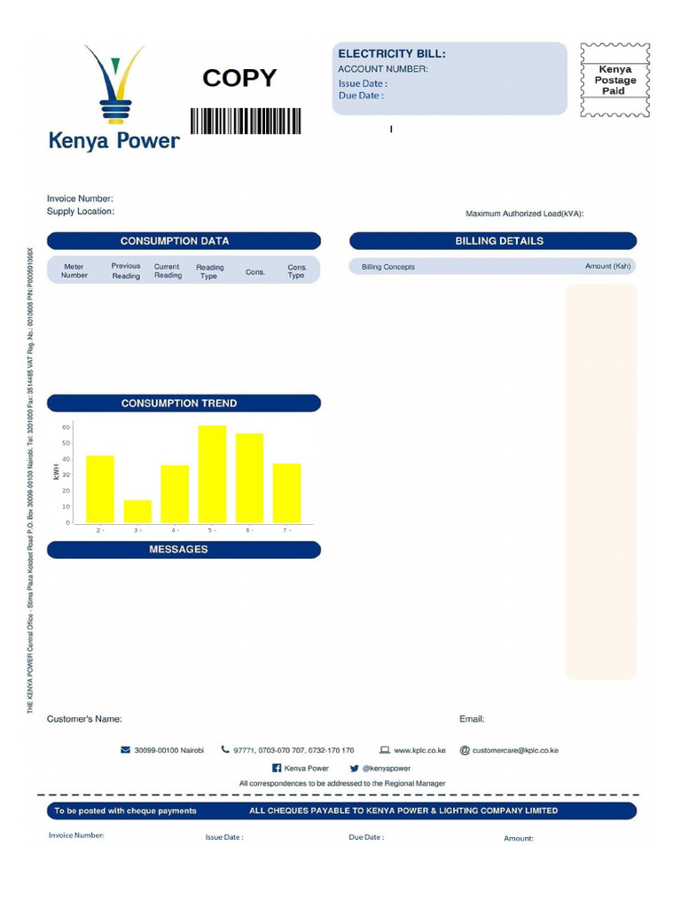 Utility Bill Electricity | PDF | Value Added Tax | Money