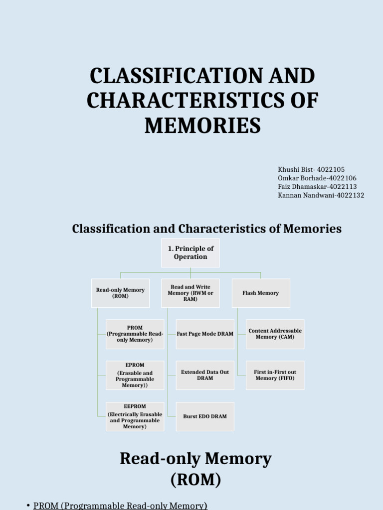 Memory Types and Features | PDF | Computer Memory | Computer Data Storage