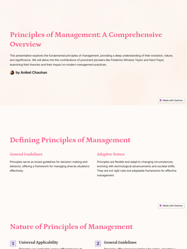 Principles of Management A Comprehensive Overview | PDF | Employment ...