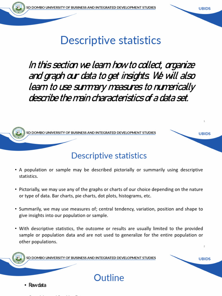 Topic 2- Descriptive_statistics | PDF | Skewness | Mean Topic 2- Descriptive_statistics | PDF | Skewness | Mean