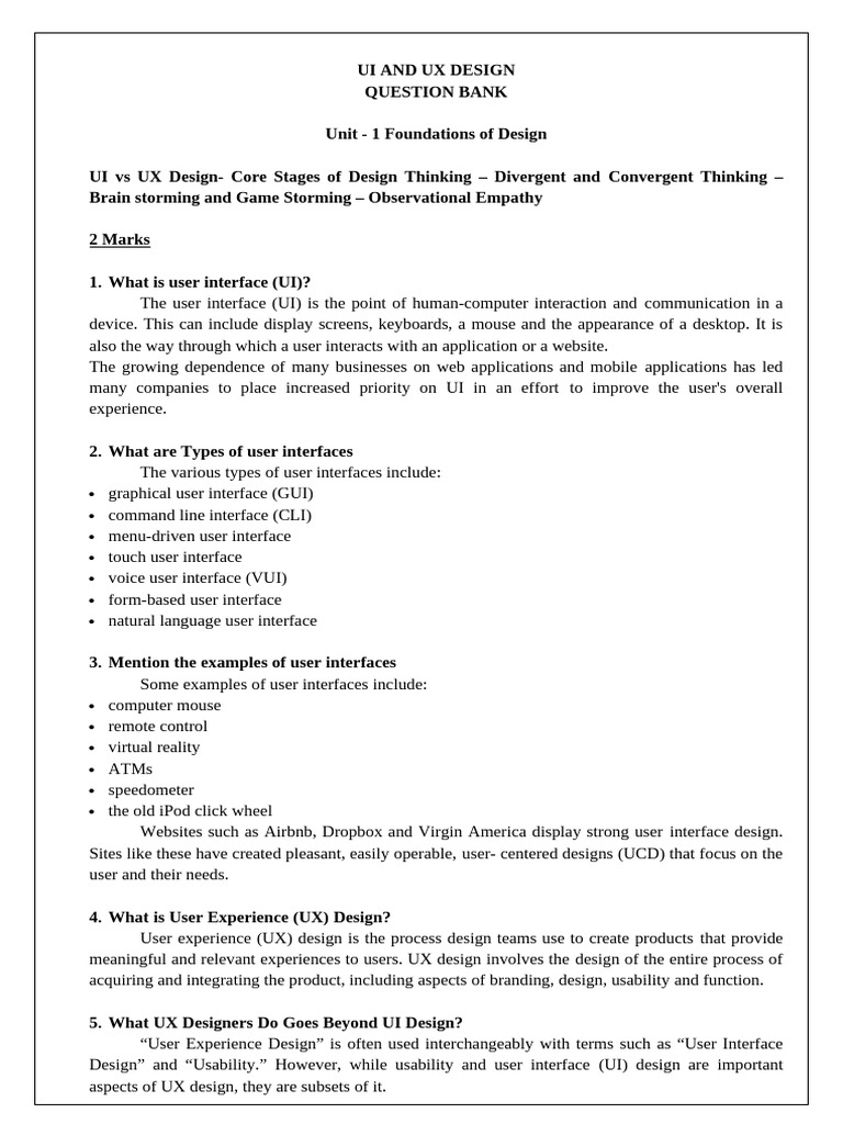 3.Ccs370 Ui and Ux Design Qb (1) | PDF | Graphical User Interfaces | User Interface