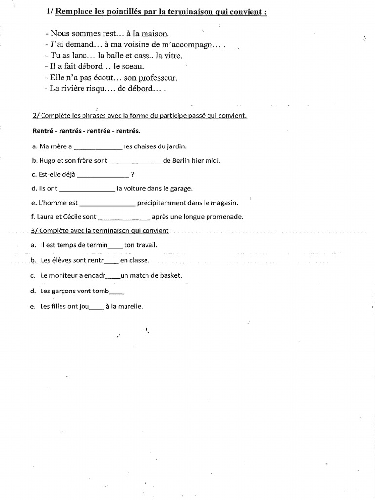 Exercices Niveau 1 É Ou Er | PDF