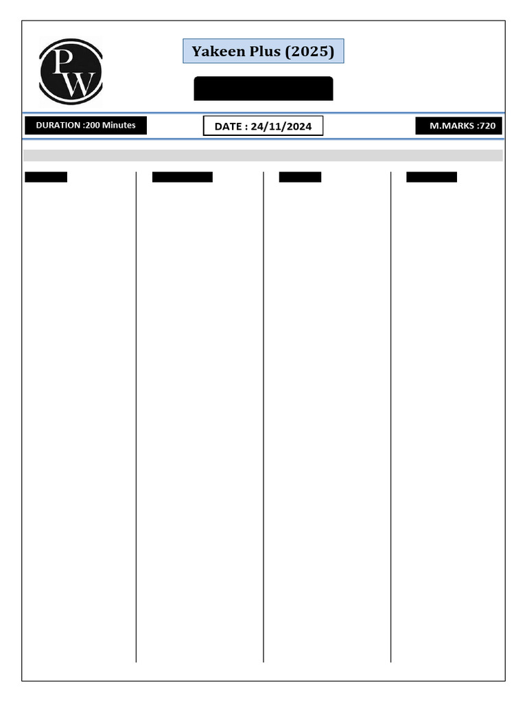 Practice Test 10 Hints & Solutions Yakeen Plus 2025 | PDF | Acceleration